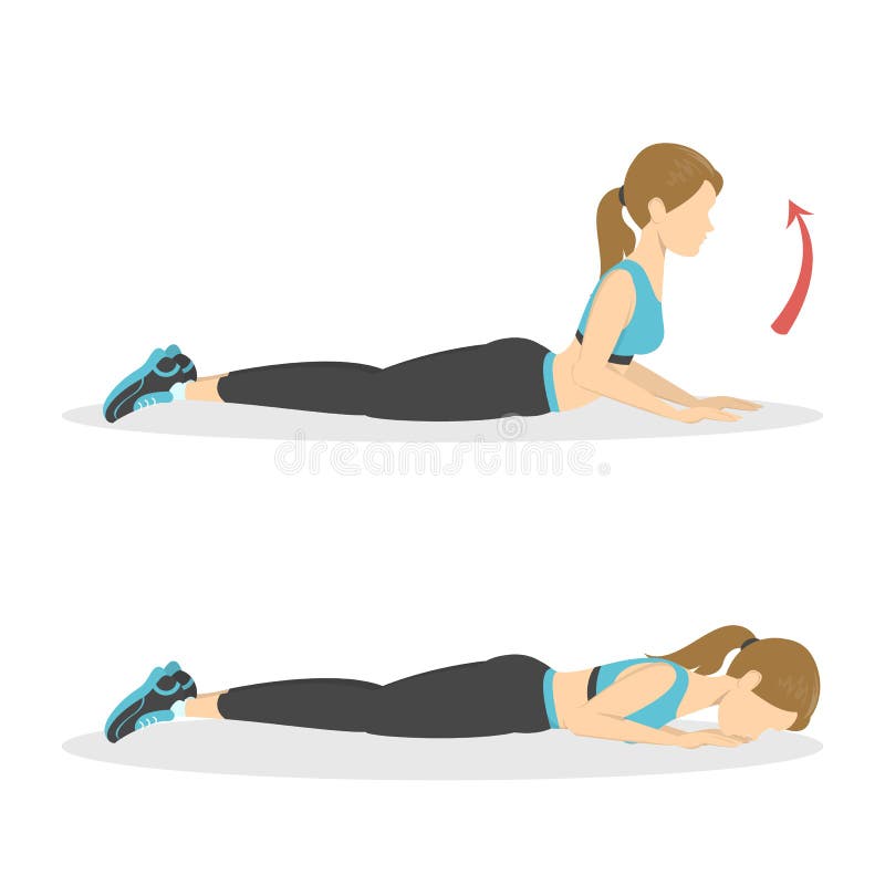 Cool Down After Workout Exercise Set Collection Stock Vector