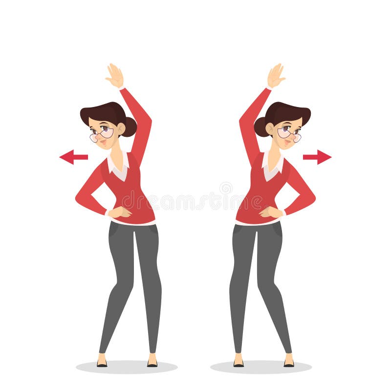 Shoulder Stretch Cartoon Stock Illustrations – 503 Shoulder Stretch ...