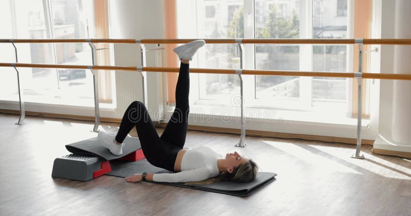 Woman Doing Exercise for Buttocks at the Gym Stock Footage - Video of ...