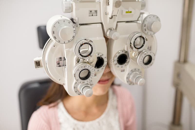 Patient at the Eye Examination - Eye Close Up Stock Photo - Image of ...