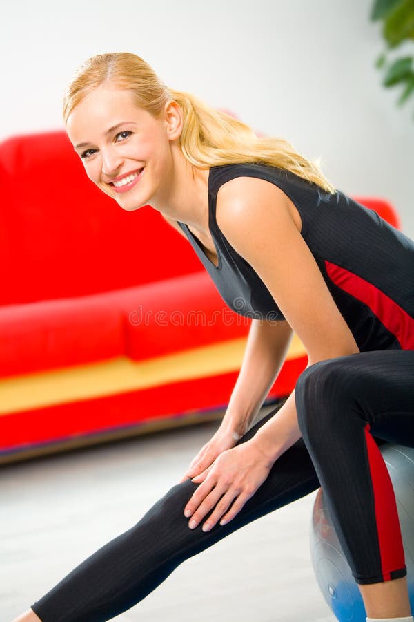 Woman Doing Fitness Exercises Stock Image - Image of healthy ...