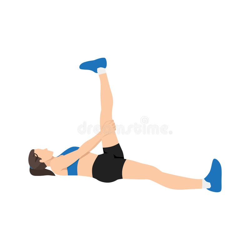 Woman Doing Hamstring Stretch Exercise Stock Vector Illustration Of Single Icon 238386892
