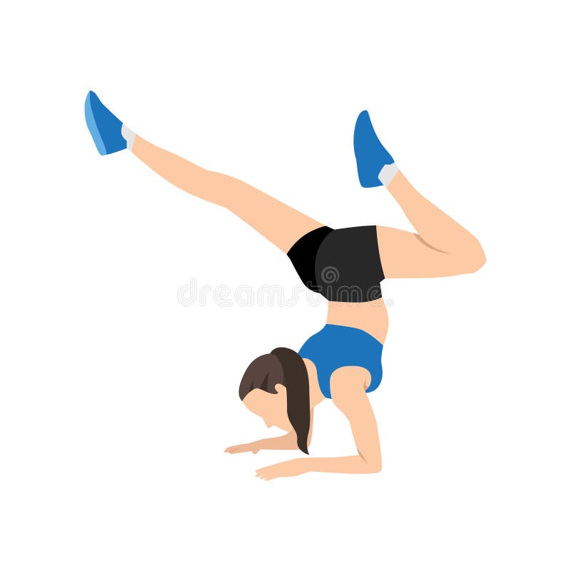 Handstand Woman Stock Illustrations – 601 Handstand Woman Stock ...