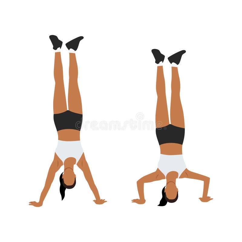Handstand Woman Stock Illustrations – 601 Handstand Woman Stock ...