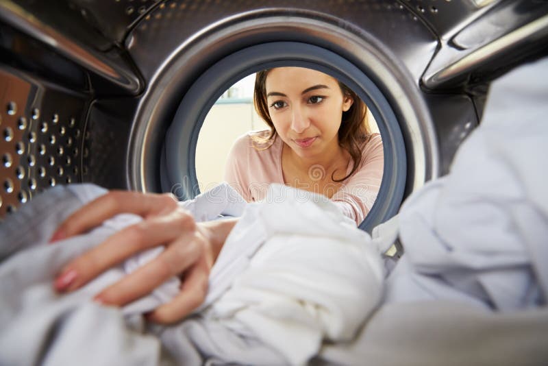 Inside the washing machine stock image. Image of inside - 14232197