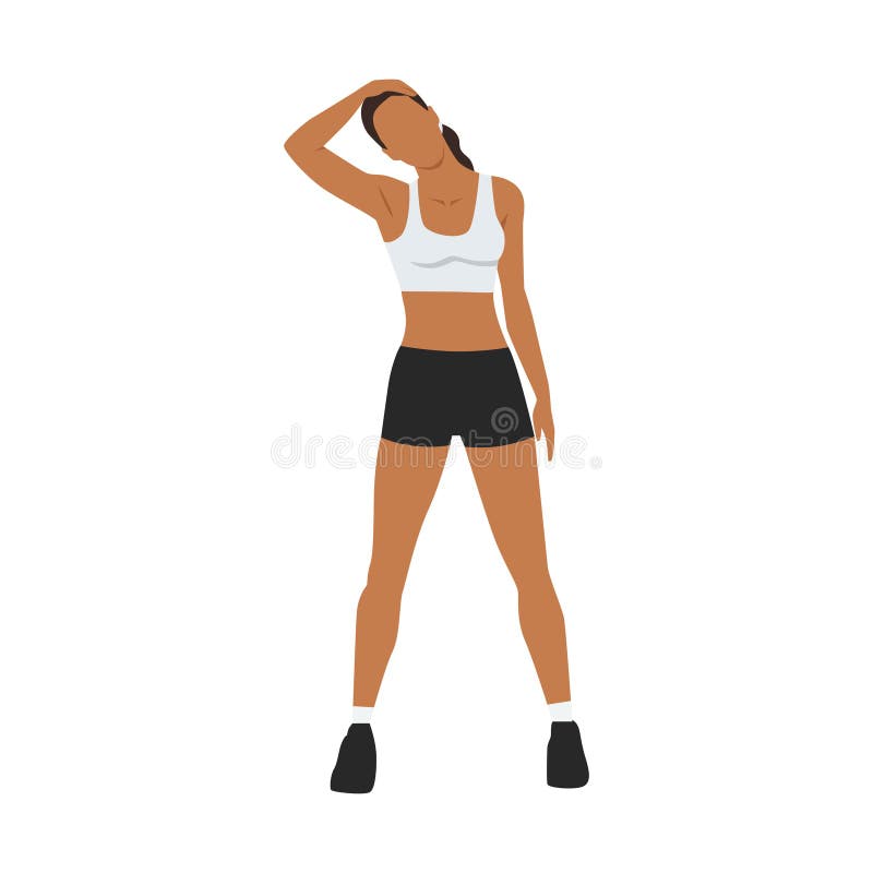 Man Doing Neck Stretch Exercise. Flat Vector Stock Vector ... Man Doing Neck Stretch Exercise. Flat Vector Stock Vector ...