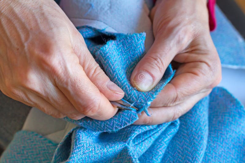 Woman doing sewing work stock image. Image of work, dressmaker - 23570643