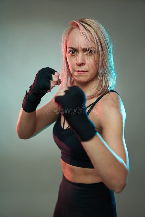 Woman doing shadow boxing stock image. Image of lifestyle - 170908897