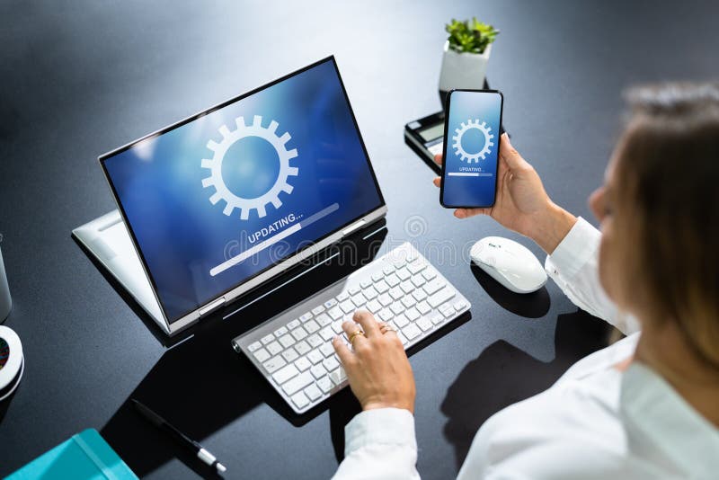 Software Update on Computer for Modish Version of Device Software Stock ...