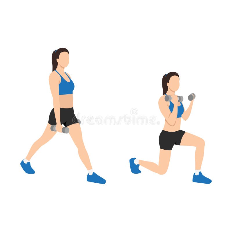 Man Doing Split Alternating Squat Jumps Exercise Stock Vector Illustration Of Athlete