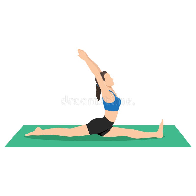 Woman Doing Splits Pose, Front Splits Pose, Monkey Pose or Hanumanasana ...
