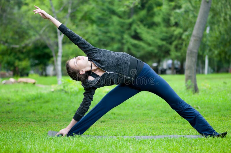 Woman Doing Stretching Exercise. Yoga Stock Photo - Image of exercising ...