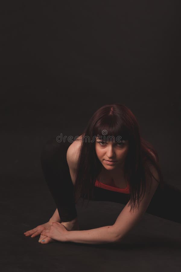 Woman Doing Stretching Exercises Stock Photo - Image of athlete ...