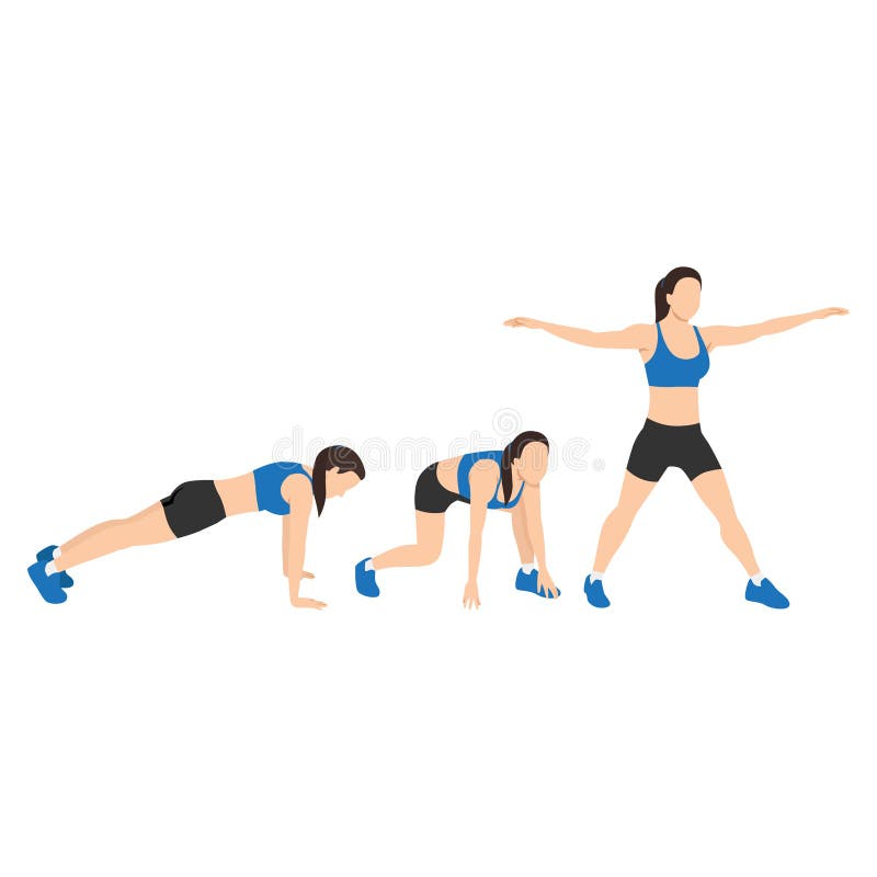 Burpees Exercise Illustration Stock Vector - Illustration of shape ...