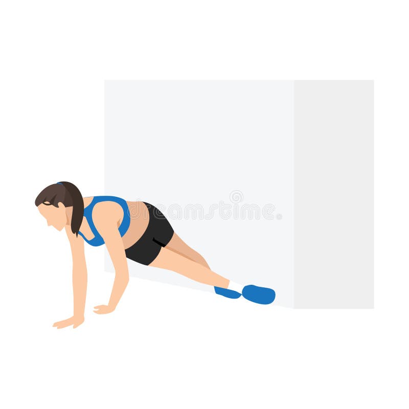 Woman Doing Thread the Needle Lose Fat on Exercise Stock Vector ...