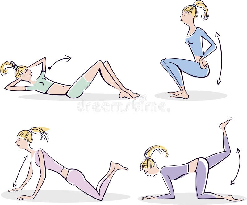 Warm Up Exercise Stock Illustrations – 2,038 Warm Up Exercise Stock ...