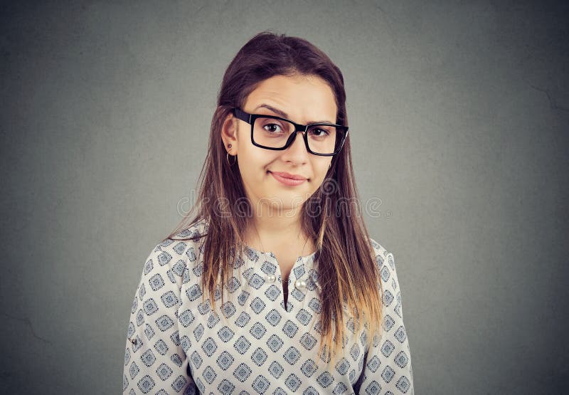 Woman with Doubtful Face Expression Stock Photo - Image of career ...
