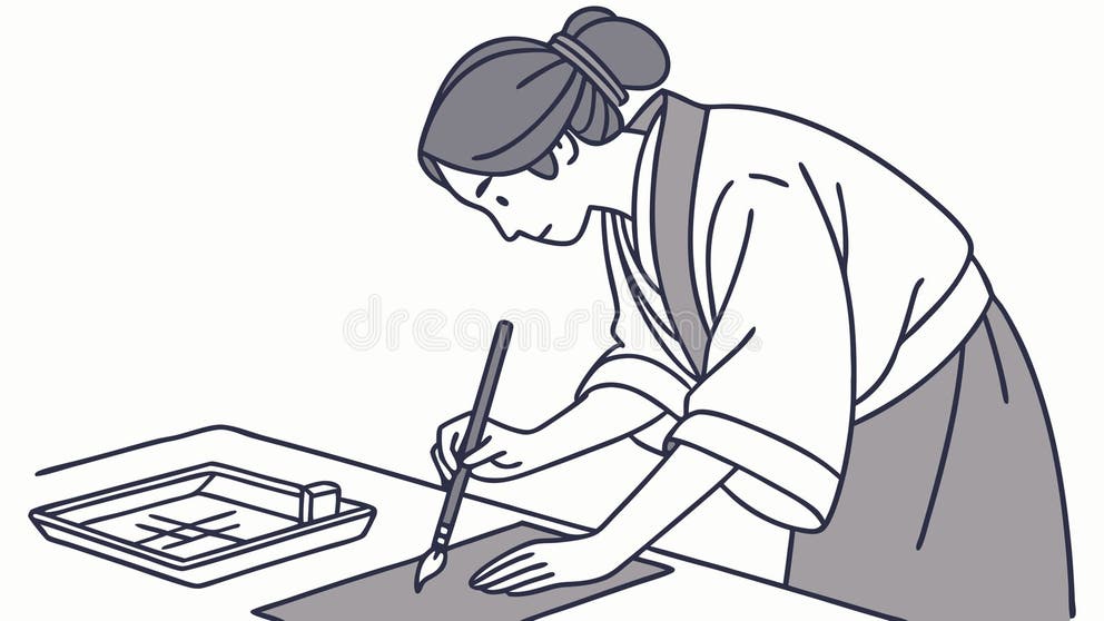 Focused Drawing Process Stock Illustrations – 1,666 Focused Drawing ...