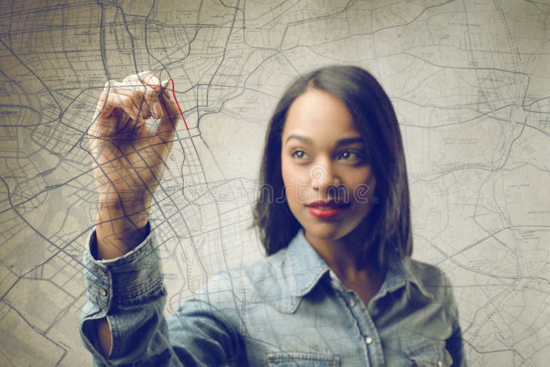 Woman drawing stock photo. Image of professional, work - 32886060