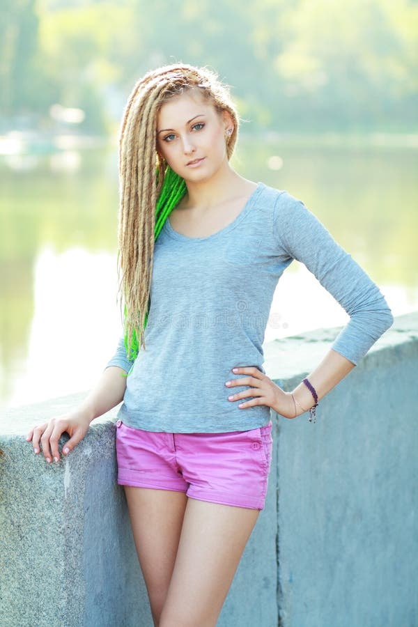 Woman with dreadlocks stock photo. Image of fashion, beautiful - 31855090