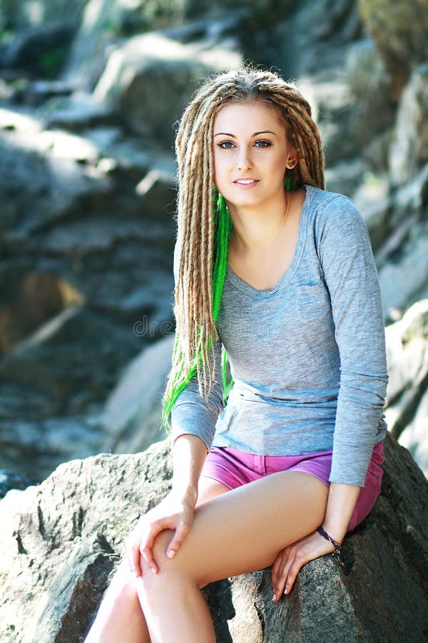 Woman with dreadlocks stock photo. Image of fashion, beautiful - 31855090