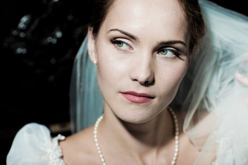 Woman dressed as a bride stock image. Image of gown, romance - 22039669