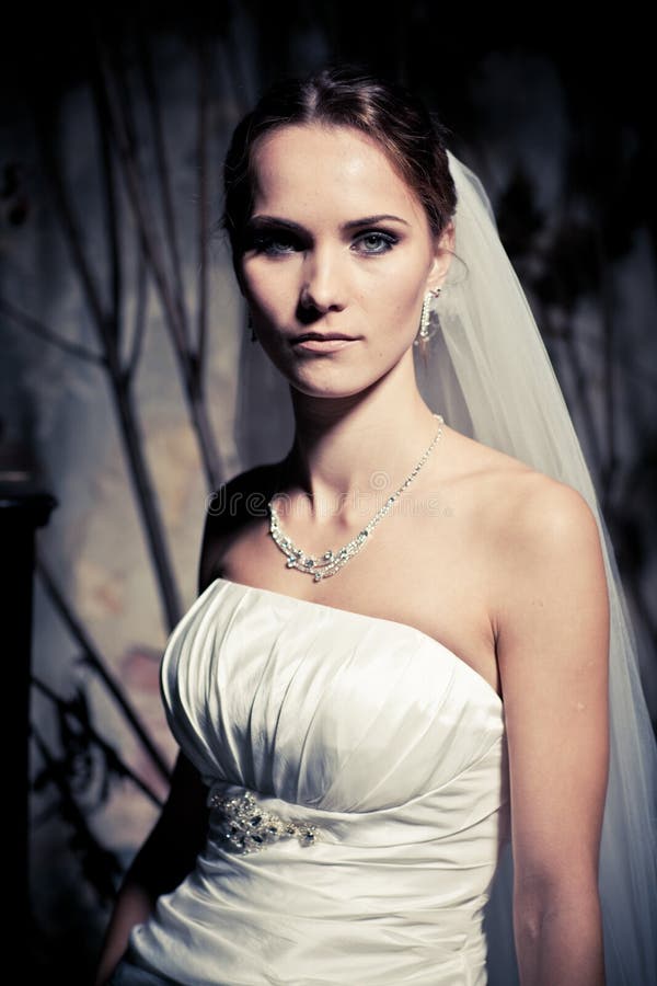 Woman dressed as a bride stock photo. Image of gown, bride - 22039574