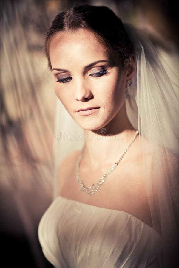 Woman dressed as a bride stock photo. Image of joyful - 22039888