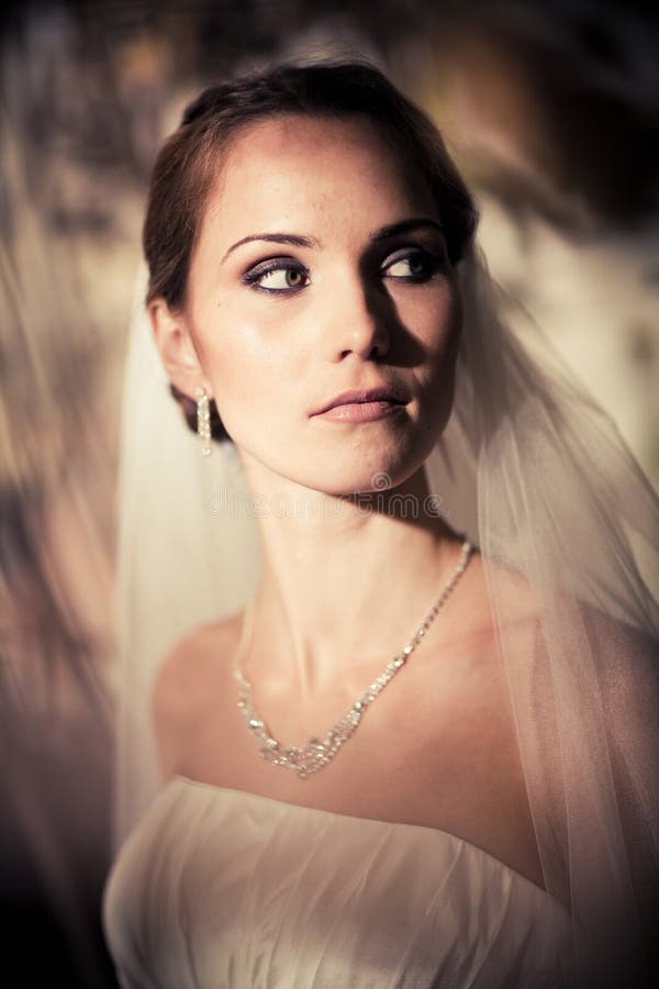 Woman dressed as a bride stock image. Image of innocent - 22039481