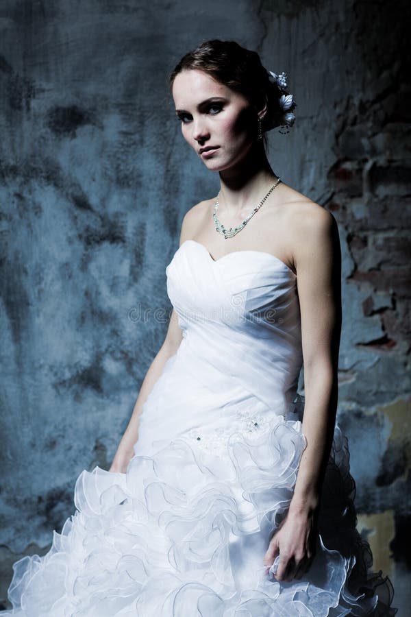 Woman dressed as a bride stock image. Image of innocent - 22039481
