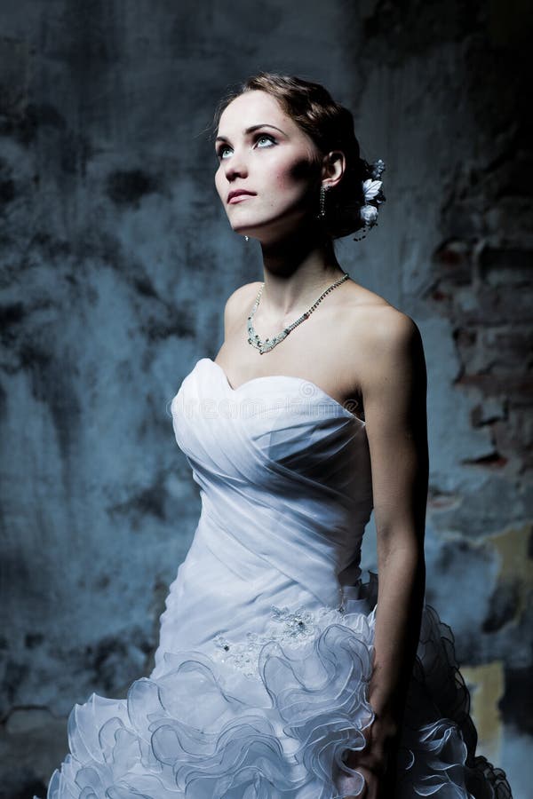 Woman dressed as a bride stock image. Image of innocent - 22039481