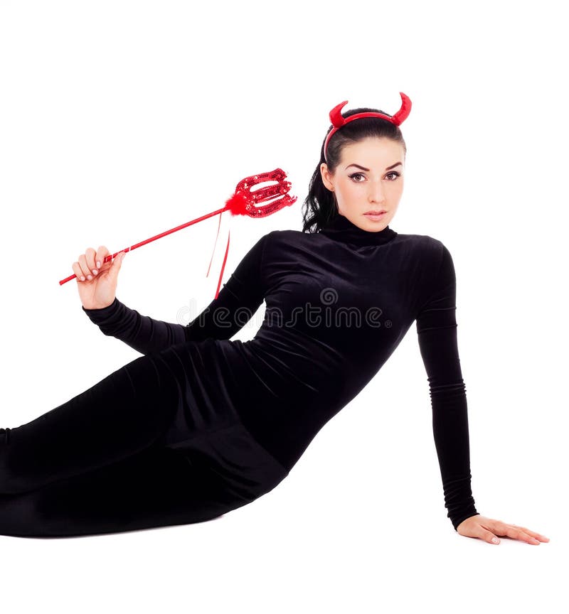 Woman dressed as an imp stock image. Image of costume - 21244077