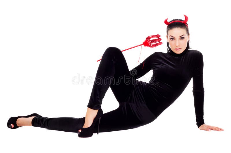 Woman dressed as an imp stock photo. Image of costume - 21244088