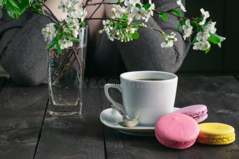 Woman Drink Coffee and Thinking about Life Stock Photo - Image of ...