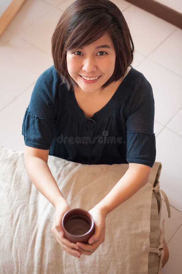 Woman drink tea. stock image. Image of date, lifestyle - 64923843