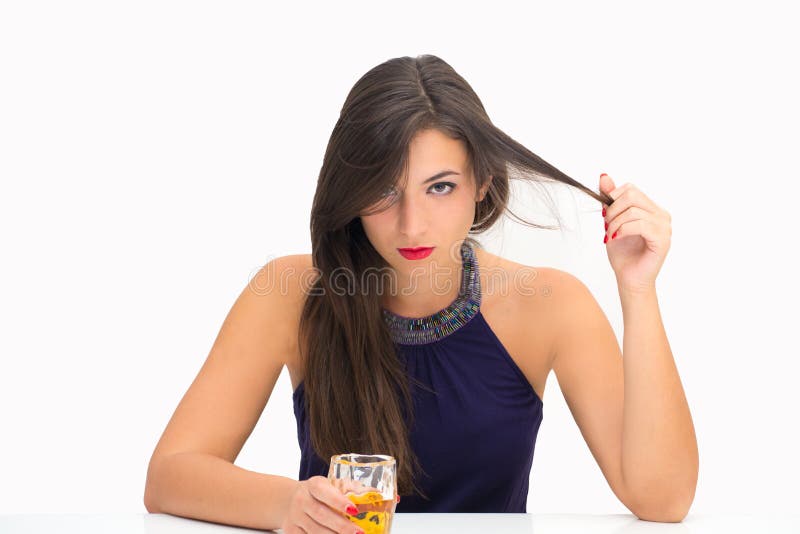Woman drinking stock photo. Image of woman, beauty, wisky - 46177468