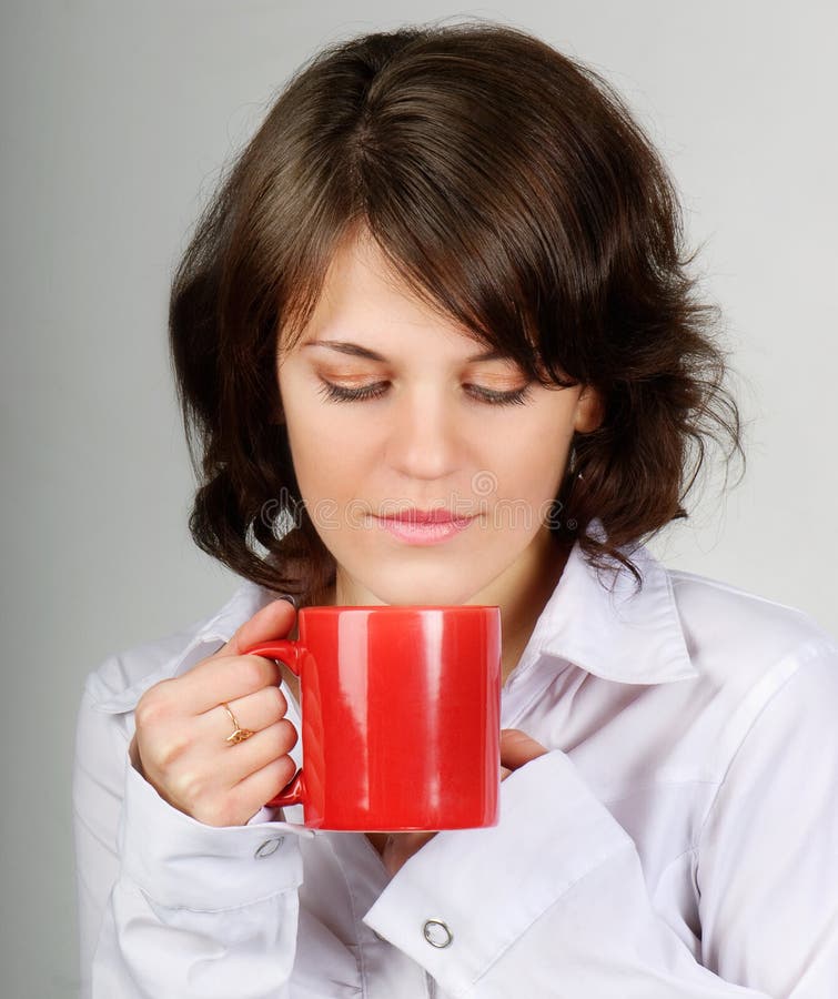 Woman drinking tea stock photo. Image of beauty, elegance - 22263462