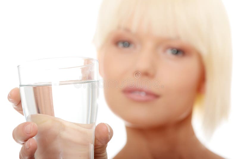 Woman drinking water stock photo. Image of drink, freshness - 14690618