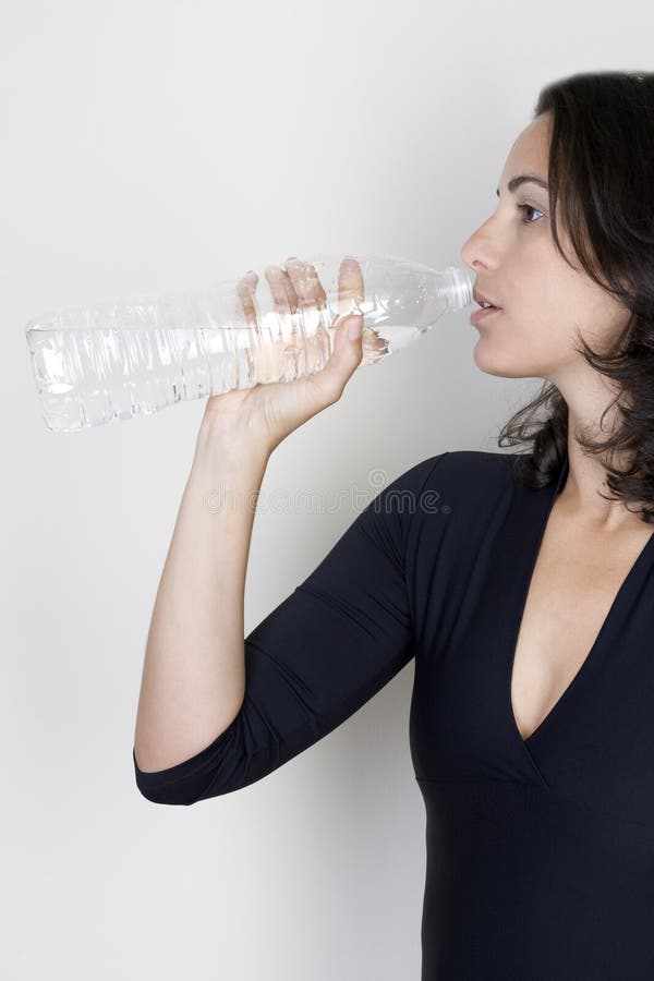 Woman drinking water stock image. Image of complexion - 9603741