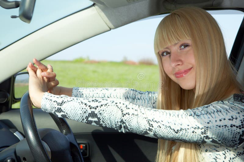Woman driver stock photo. Image of seat, joyful, hand - 5371994