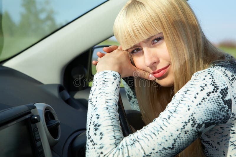 Woman driver stock photo. Image of black, thumbs, motoring - 5372018
