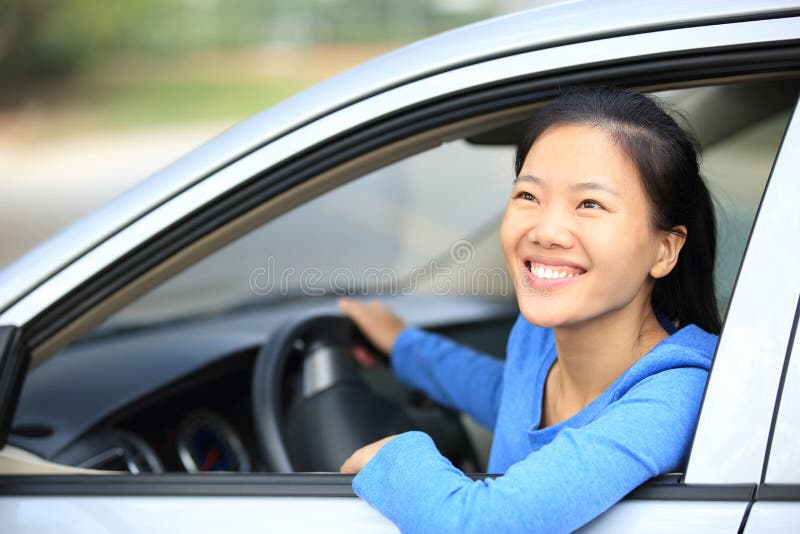 Woman driver driving a car stock photo. Image of adult - 37040610