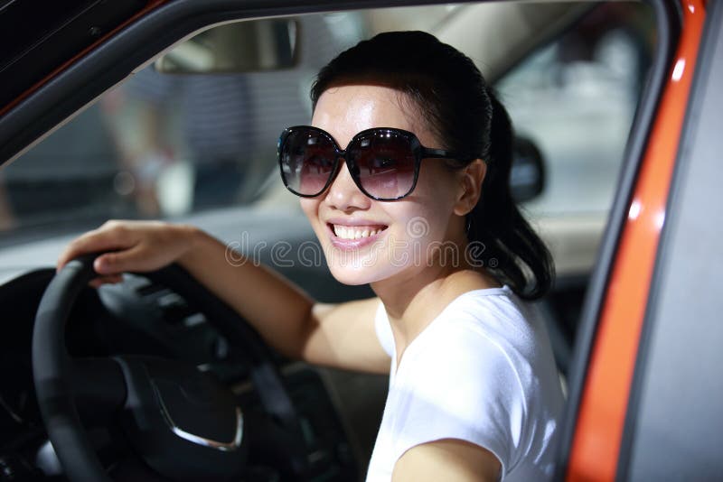 Woman driver stock photo. Image of female, view, front - 31716134