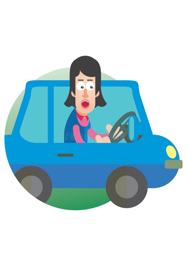 Lady Driving Car Stock Illustrations – 456 Lady Driving Car Stock ...