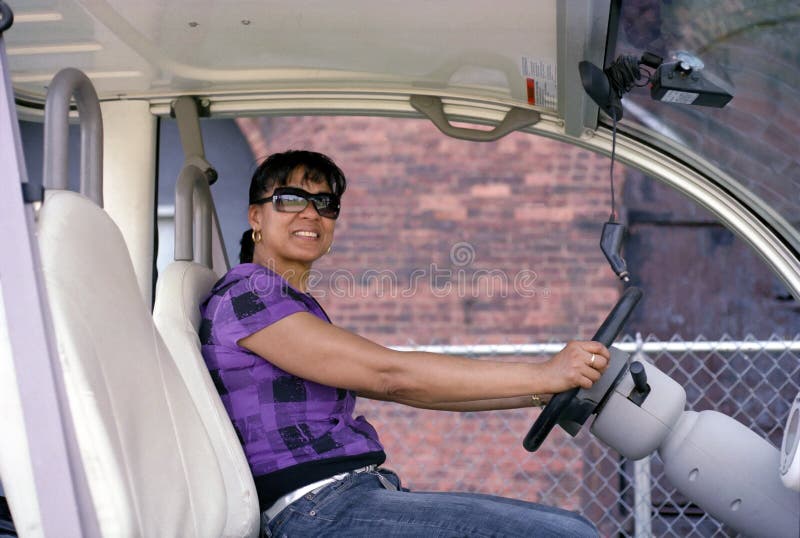 Woman Driving Electric Car. Stock Image - Image of cherokee, equality ...