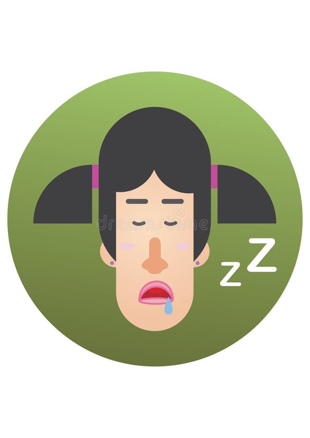 Woman Drooling. Vector Illustration Decorative Design Stock Vector ...