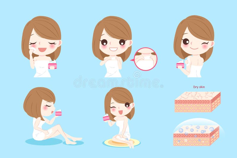 Dry Skin Problem Cartoon Stock Illustrations – 298 Dry Skin Problem ...