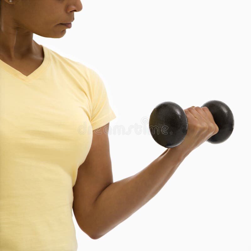 Woman with dumbbell stock photo. Image of exercise, strength - 2772472