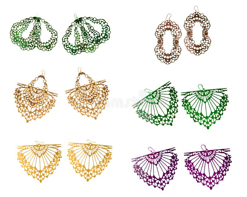 Woman earring collection stock image. Image of glamour - 22057529