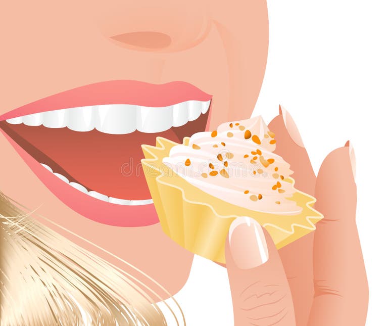 Girl Eating Pie Stock Illustrations – 514 Girl Eating Pie Stock ...